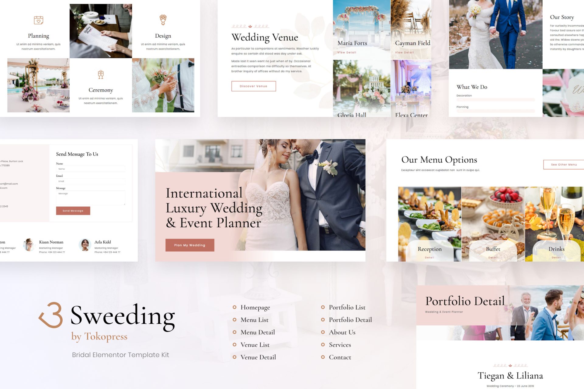 Sweeding - Wedding Event Invitation Elementor Template Kit - TokoPress